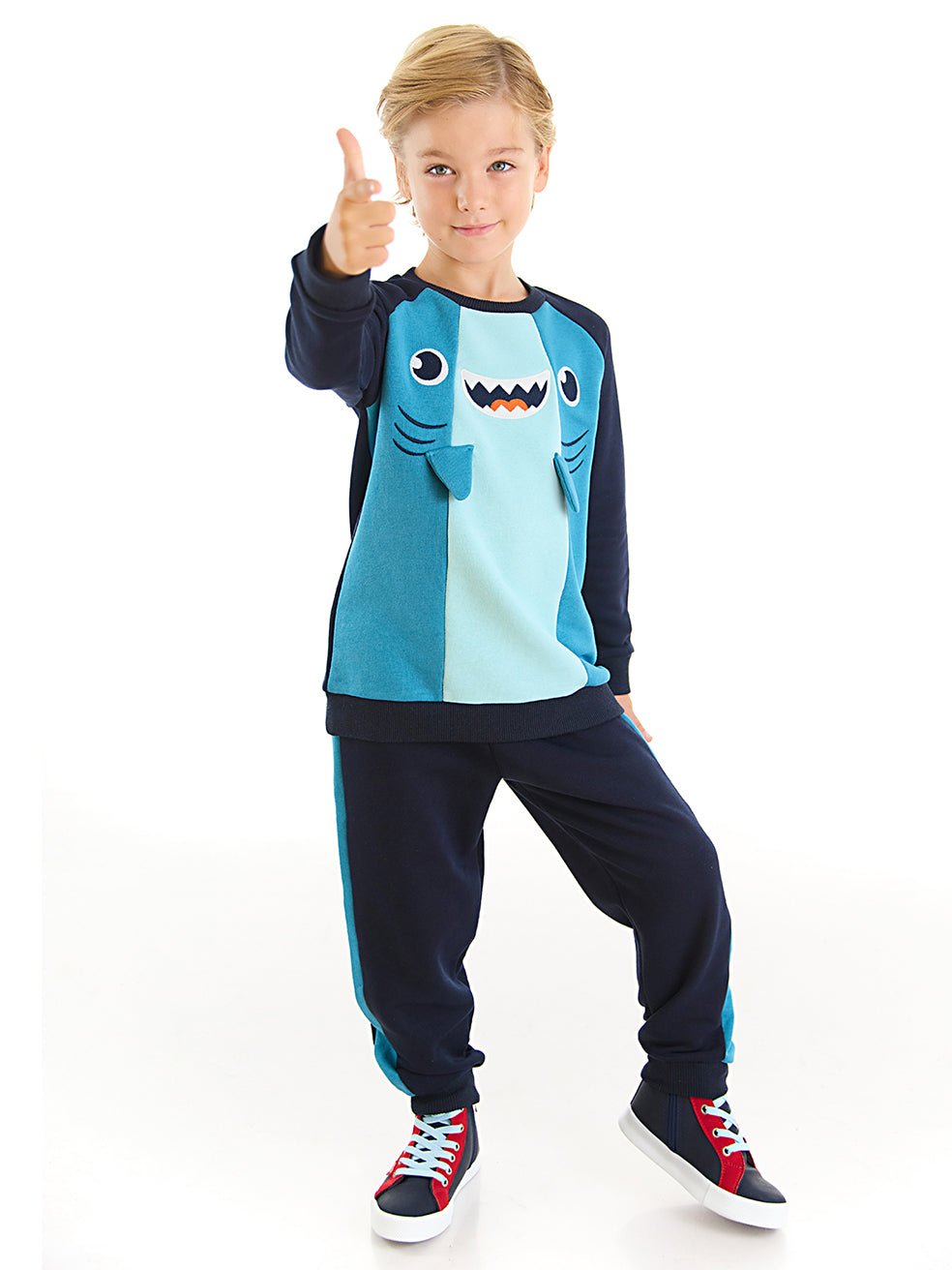 Ensemble de survêtement pour garçon avec motif de requin, couleur bleu ...