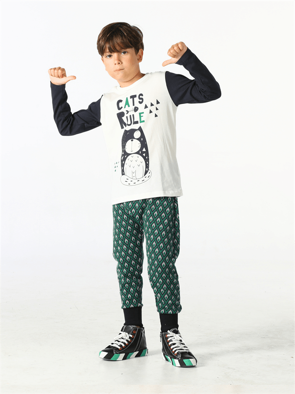 cats rule ensemble pantalon + t-shirt pour garçon – Justyol