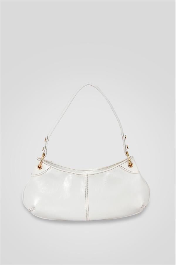 Sac à main pour femme Leroy en couleur blanche avec anse. – Justyol